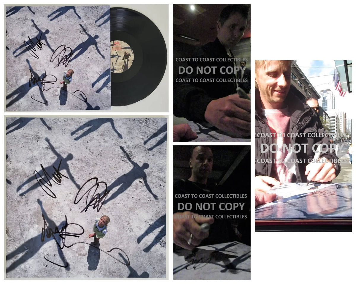 Muse signed Absolution album vinyl record COA proof Matt Bellamy, Chris ...