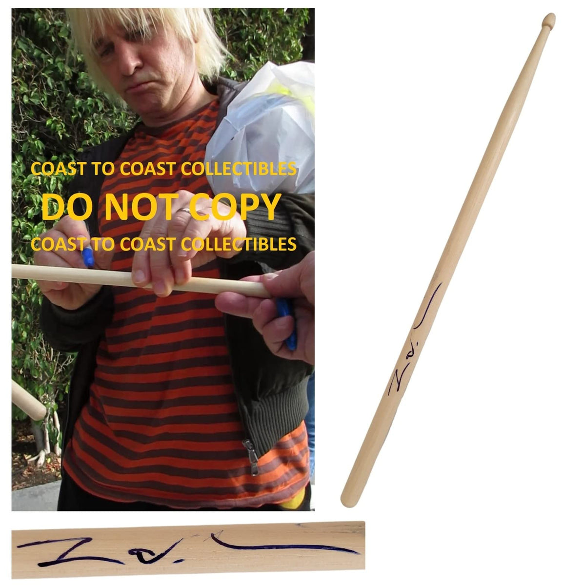 Zak Starkey The Who drummer signed Drumstick COA proof autograph.Ringo ...